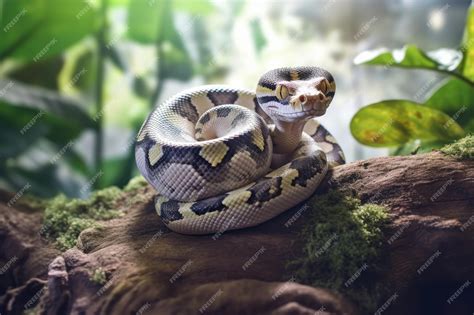 Premium Ai Image Axanthic Ball Python In The Natural Environment