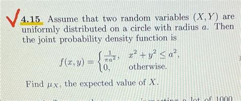 Solved Assume That Two Random Variables X Y Are Chegg