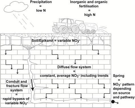 Conceptual Model Of Nitrate Response In Karst Systems Download