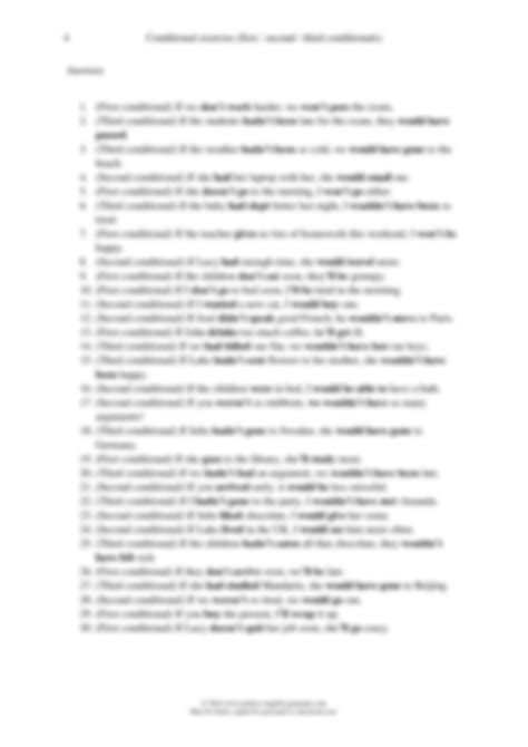 SOLUTION First Second Third Conditional Exercise Studypool