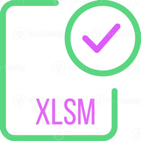 Modern Xlsm File Icon With Checked Mark 57325791 Png