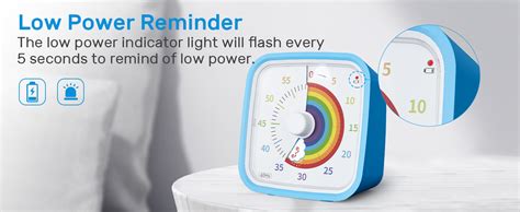 Yunbaoit Visual Timer With Protective Case Rainbow Disk 60