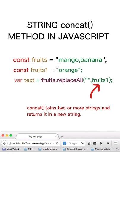 Concat String Method In Javascript Javascript Shortsvideo Viral