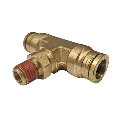 Brass Push In Branch Tee 12 Tube X Swivel 14 Npt Male Twl Nz