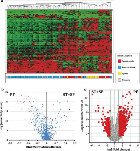 hierarchical clustering of probes displaying significant differences in