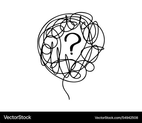 Confused Thoughts Tangle Bubble With Question Mark