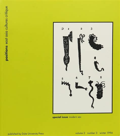 Modern Sex Volume 2 A Special Issue Of Positions Series Volume 2 No 3 Barlow Tani