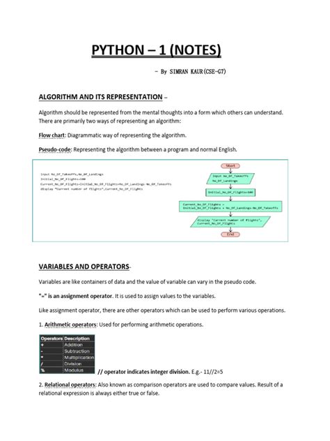 Python 1 Pdf Control Flow Data Type