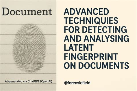 Advanced Latent Fingerprint Techniques For Detection And Analysis On