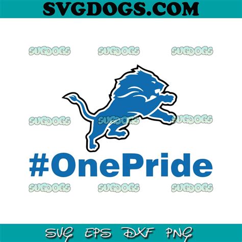 Detroit Lions One Pride Svg