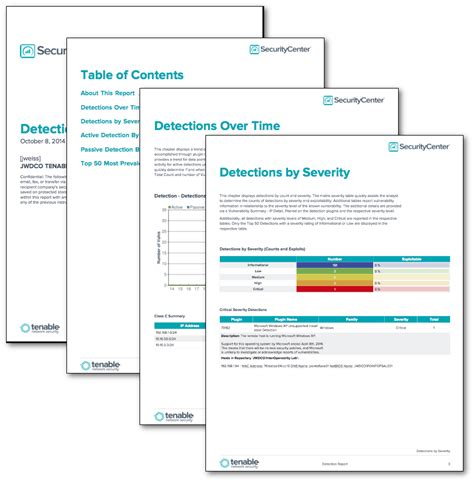 Detections Report Sc Report Template Tenable™