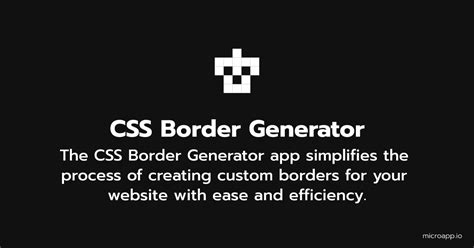 Microapp Css Border Generator