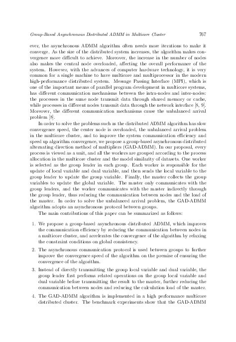 Group Based Asynchronous Distributed Alternating Direction Method Of