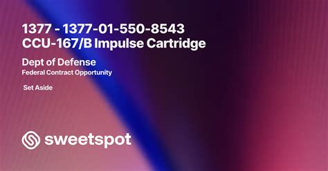1377 1377 01 550 8543 Ccu 167b Impulse Cartridge
