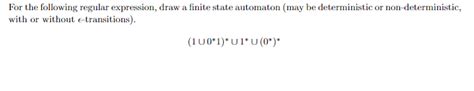 Solved For The Following Regular Expression Draw A Finite