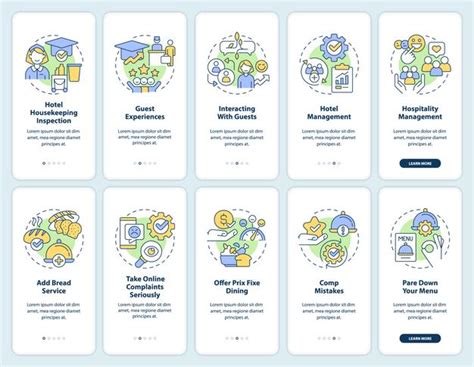Premium Vector Training In Hospitality Industry Onboarding Mobile App