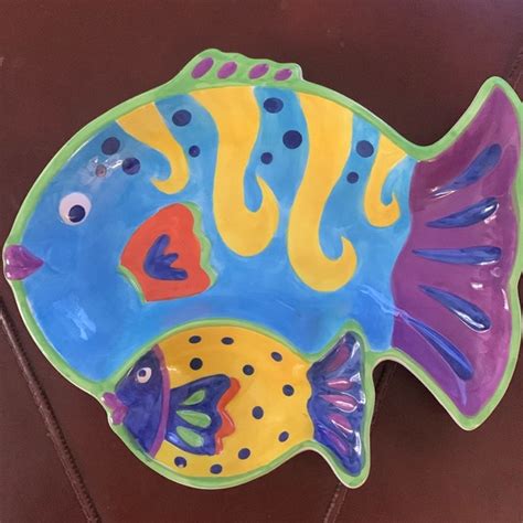 Cooks Club Dining Cooks Club Big Fishbaby Fish Chip Or Vegetable And Dip Tray Poshmark