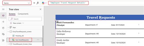 Show Repeating Table Data From Sharepoint List In Power Apps