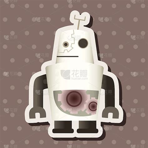 机器人主题元素素材 花瓣网