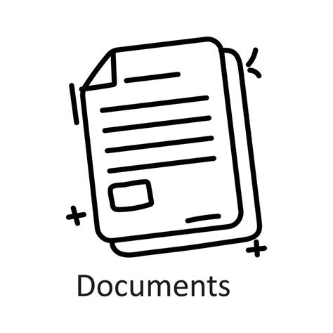 Documents Vector Outline Icon Design Illustration Communication Symbol