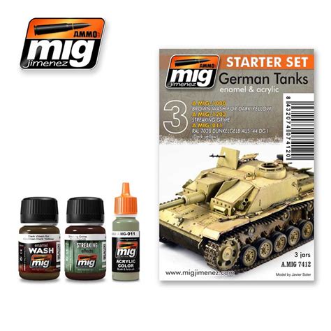 Ammo By Mig German Tanks Weathering Set For Model Kits Mig 7412 Jadlam Toys And Models