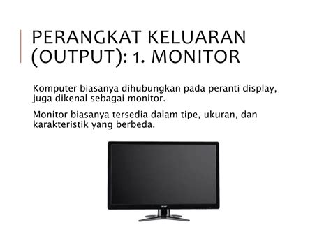 Komponen Perangkat Input Dan Output PPTX