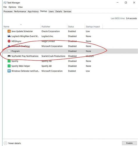 Issue With A Task Manager Startup Application Solved Windows 10 Forums