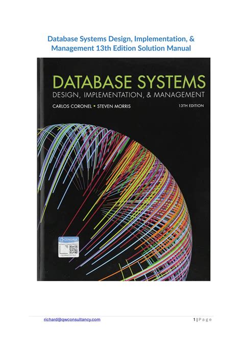 Database Systems Design Implementation And Management 13th Edition
