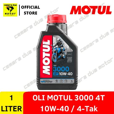 Jual Oli 3000 10w 40 4t 1 Liter Mineral Oli Motul Blue Red Black Biru