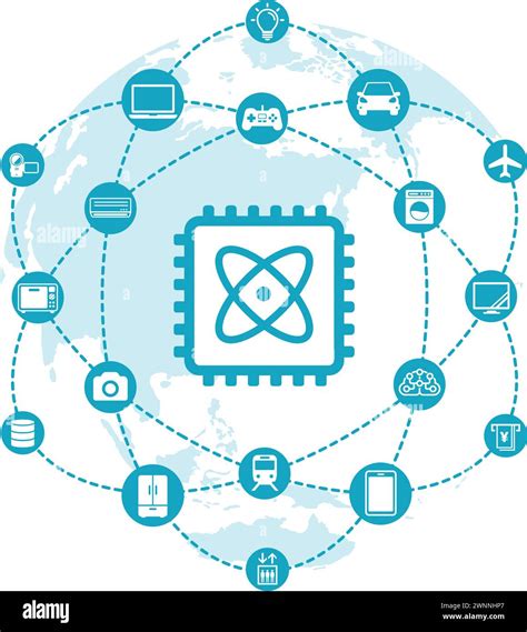 Vector Illustration Of A Semiconductor And Its Applications Stock Vector Image And Art Alamy
