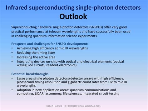Ppt Infrared Superconducting Single Photon Detectors Powerpoint Presentation Id1405483