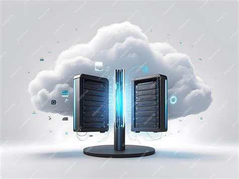 Premium AI Image | The concept of remote data storage cloud computing ...