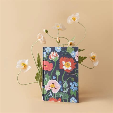 Poppy Garden Linen Bound Journal In 2024 Stationery Lover