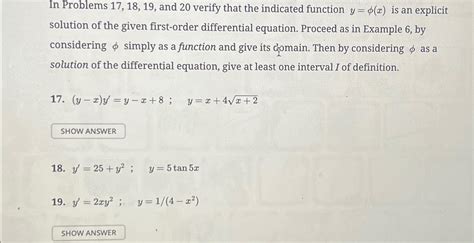 Solved In Problems And Verify That The Chegg Com