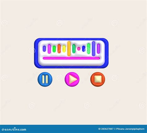 3d Illustration Dynamic Sound Wave Radio Frequency Modulation Music