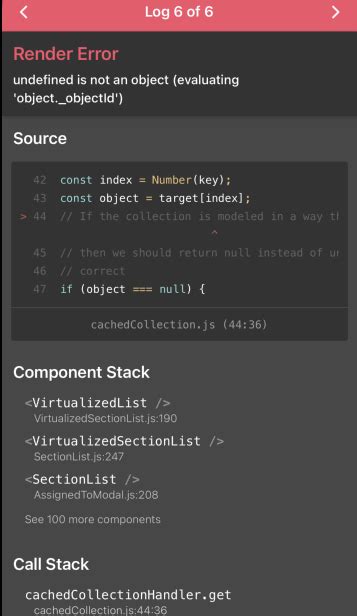 problem when using realm react 0 2 0 inside a section list undefined is not an object