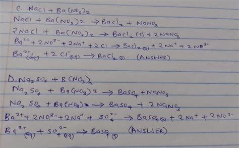[solved] Write The Net Ionic Equation For These Precipitation Reactions If Course Hero