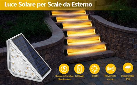 Czemo Luci Solari Per Esterni Scale Luce Solare Esterno Scala Con