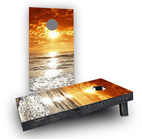 Custom Cornhole Boards Beach Sunset 2 Cornhole Boards Wayfair Canada