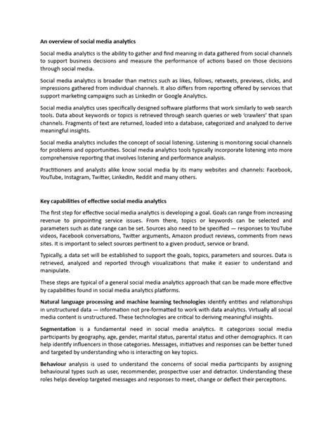 An Overview Of Social Media Analytics Download Free Pdf Analytics Social Media