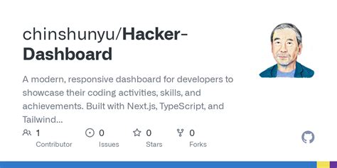 Github Chinshunyu Hacker Dashboard A Modern Responsive Dashboard For Developers To Showcase