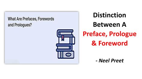 Distinction Between A Preface Prologue Foreword The Literature Times