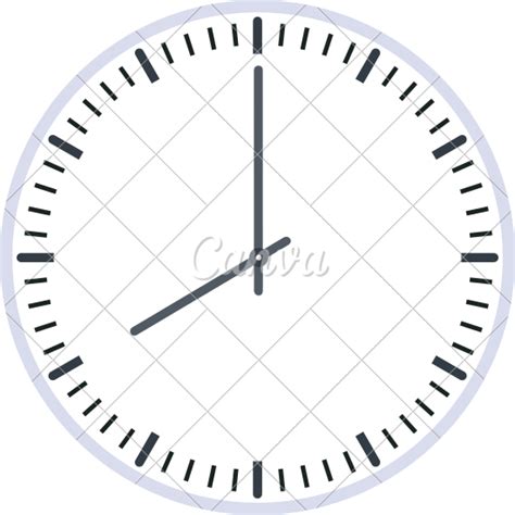 Analog Circle Clock Show Time Every Hour Icon Flat Watch Face With 12 Oclock Timer Animation
