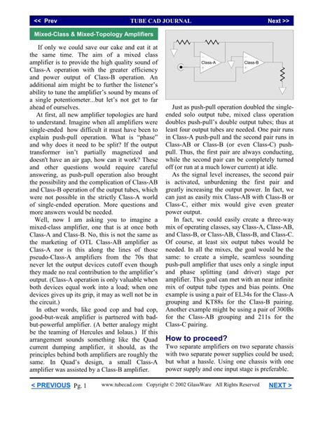 PDF Mixed Class Mixed Topology Amplifiers The Amplifier Shown Above Not Only Mixes