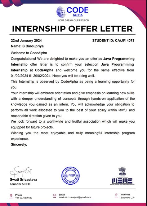 s bindupriya on linkedin codealpha codealphainternship