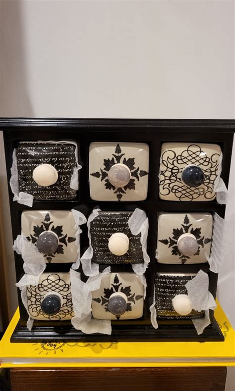 Small Storage Chest Solid Wood And Glazed Clay Material Furniture And Home Living Furniture