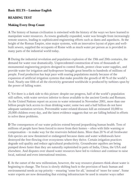 Making Every Drop Count Pdf Water Water And Politics