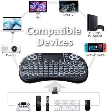 Mini Wireless Keyboard Controller With Touchpad Mouse Combo And