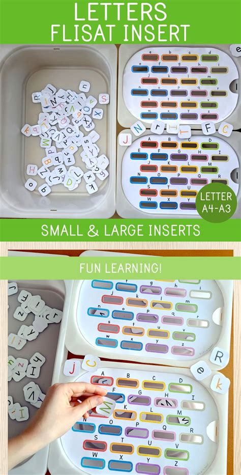 Letters Sorting Activity Flisat Insert Flisat Table Trofast Etsy In