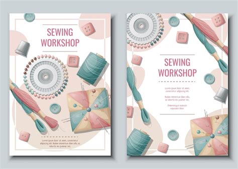 Sewing Class Flyer Vectors And Illustrations For Free Download Freepik